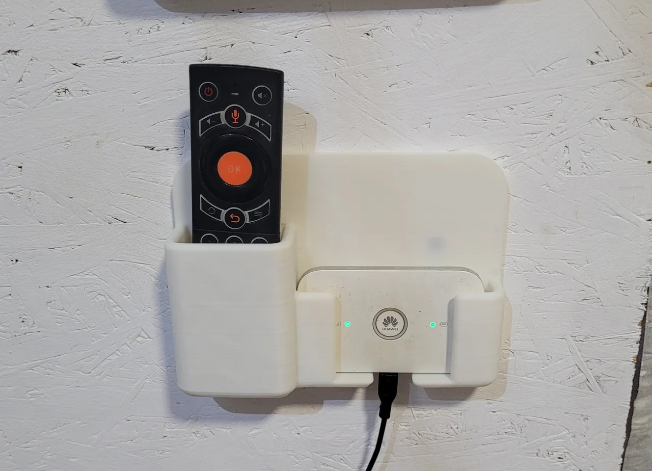 Remote and WIFI Router Wall Mount by Artemi | Download free STL model ...