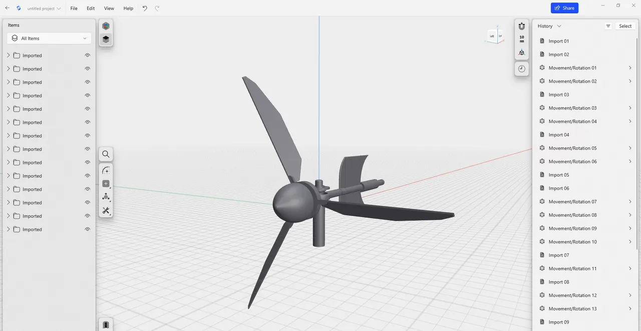 Smooth Anemometer Wind Spinner with Printed Bearings Type 2 by Max Lee ...