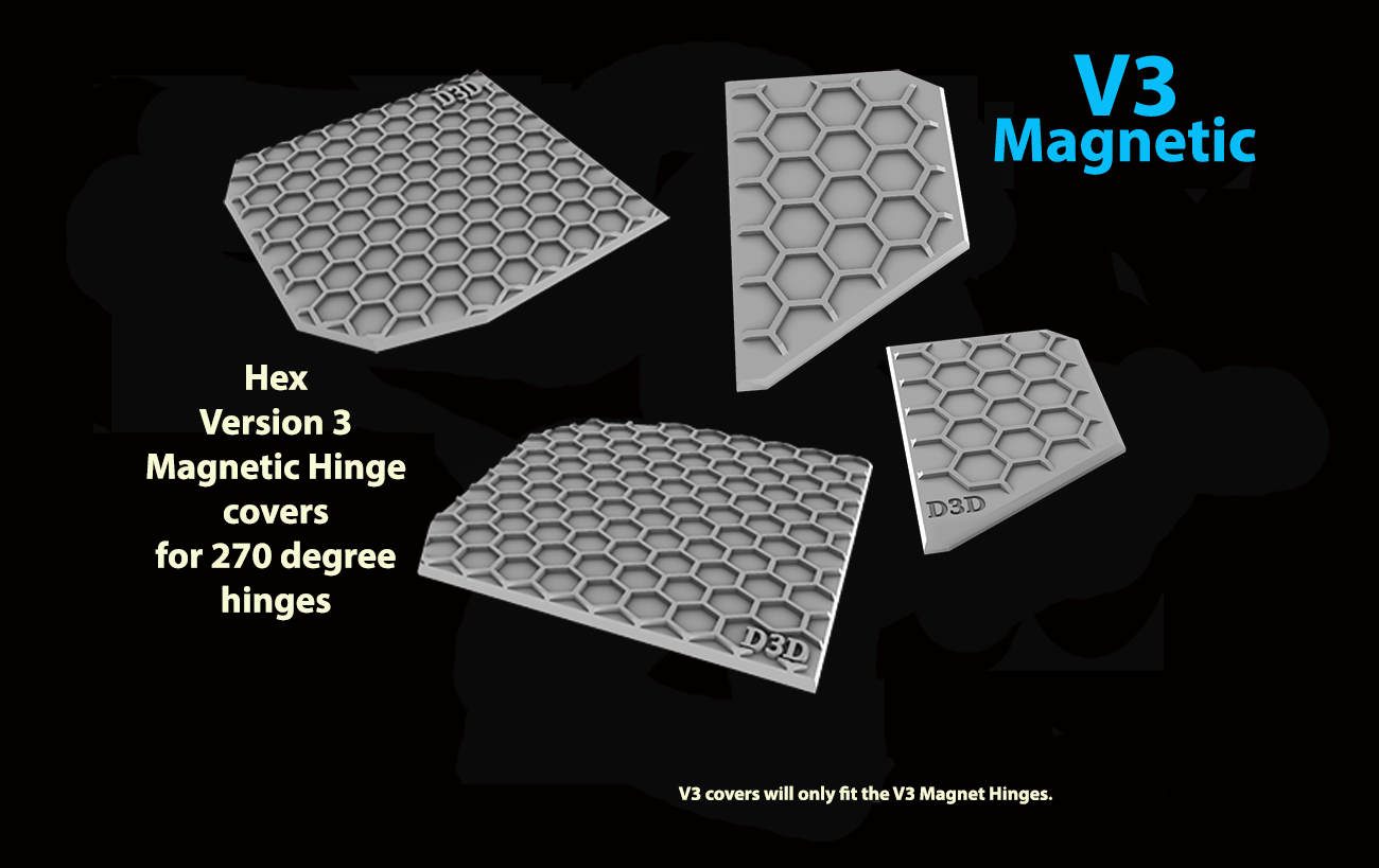 V3 HEX Magnetic cover plate set for V3 270 degree hinge by Diablo | Download free STL model ...
