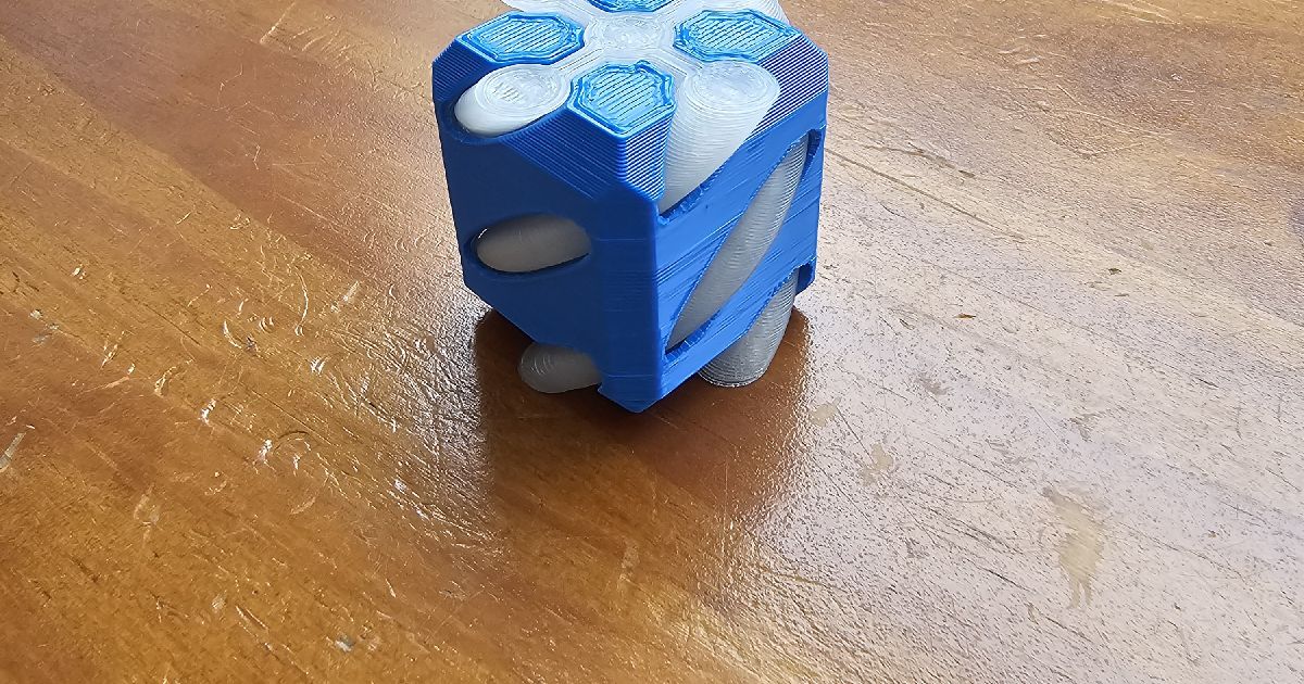 Cube and helix, impossible passthrough illusion by Brujo3d | Download ...