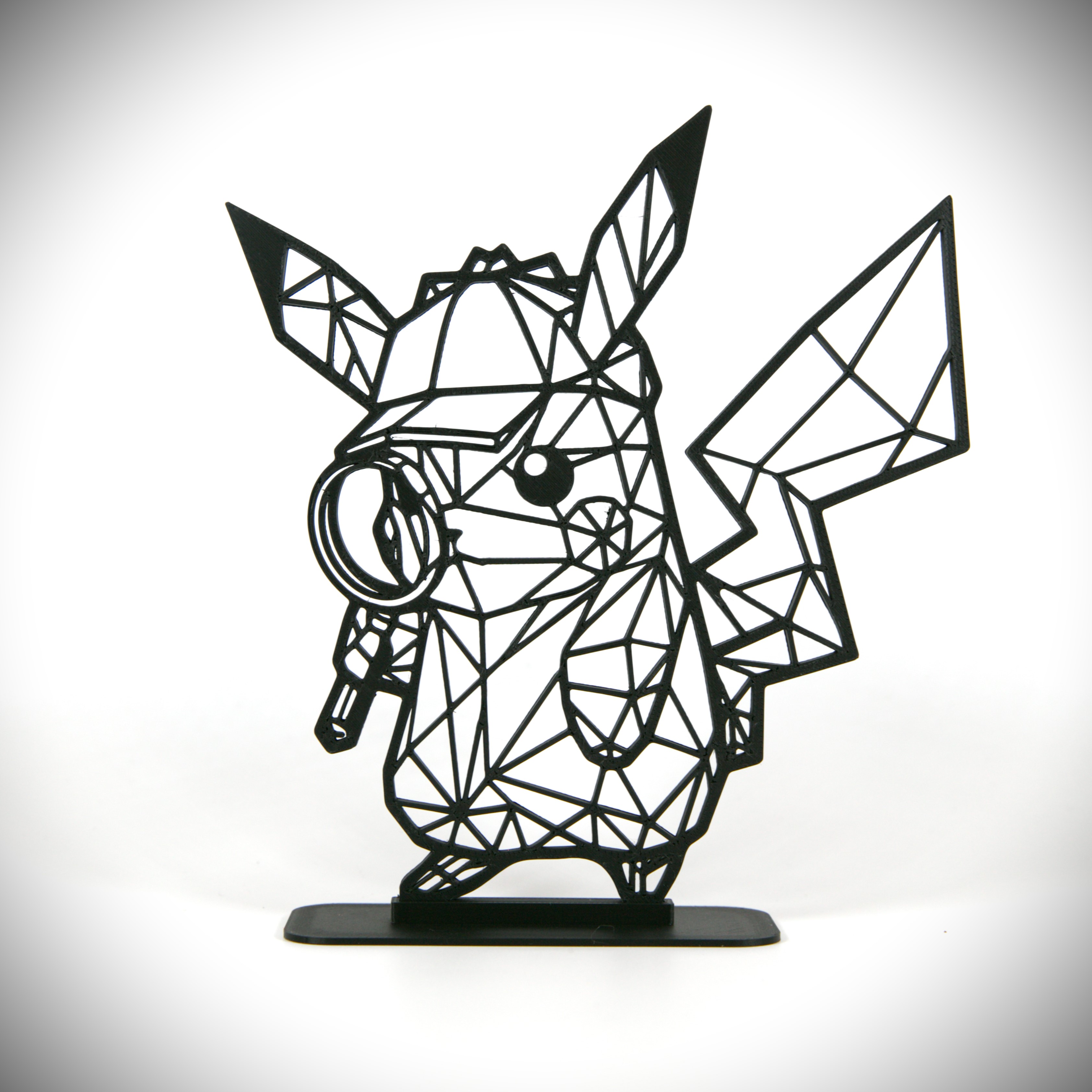 Geometric Low Poly Detective Pikachu by PhaseworksCA | Printables Store