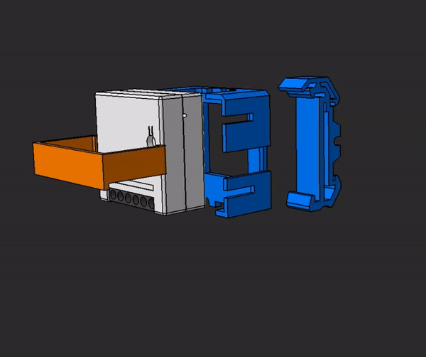 Sonoff Mini Relay DIN Rail mounting Kit by Andras Ks | Download free ...