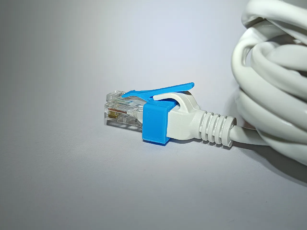 Ethernet LAN RJ45 cable plug locking clip repair by konradmb | Download ...