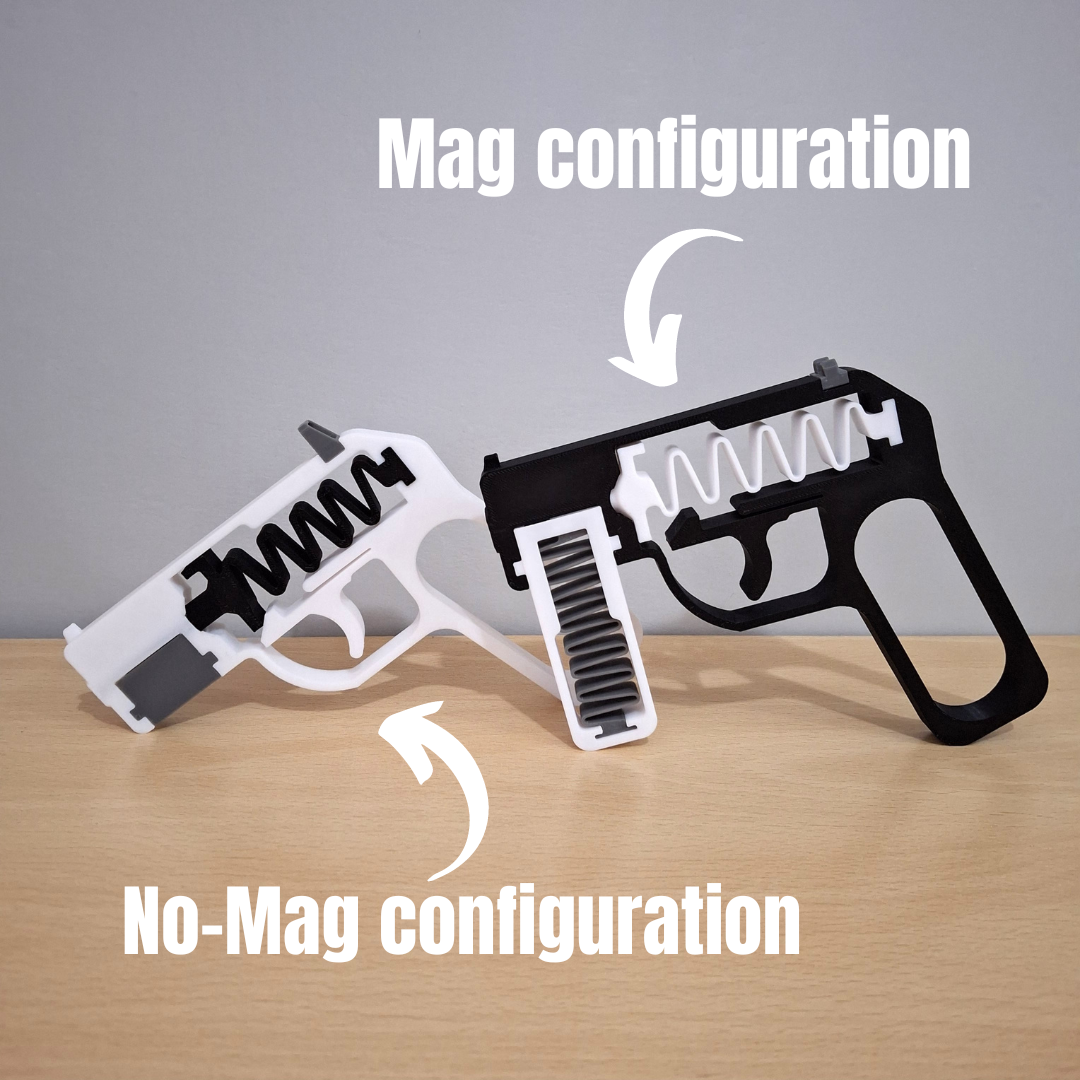 Spring Gun V2 Shoots Fake Bullets With Magazine Von Next3d