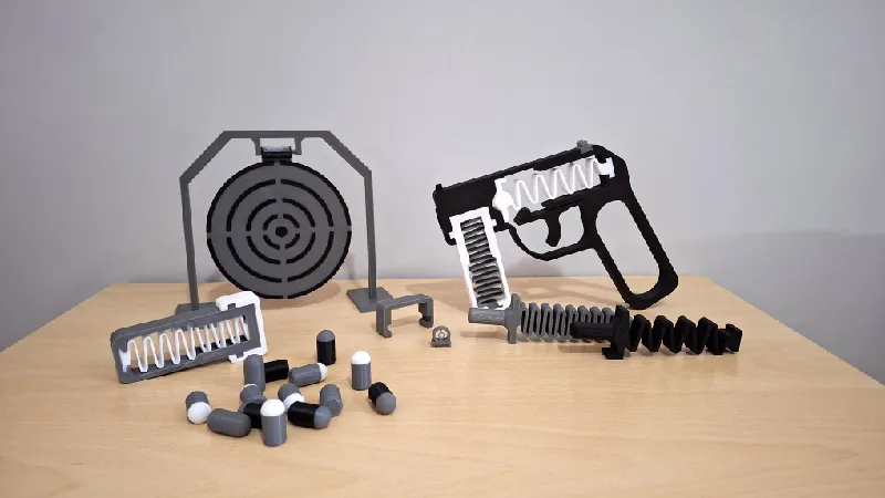 Spring Gun V2 - Shoots fake bullets with magazine by LucaDilo ...