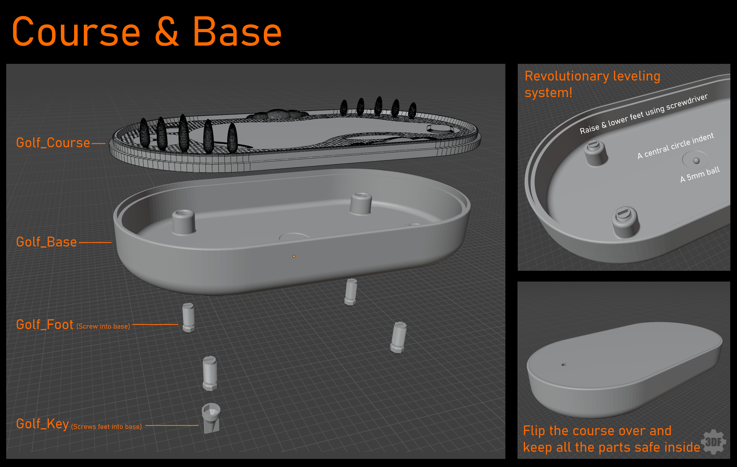 Miniature Golf - Course One - Par 3 by 3DFreeman | Download free STL ...