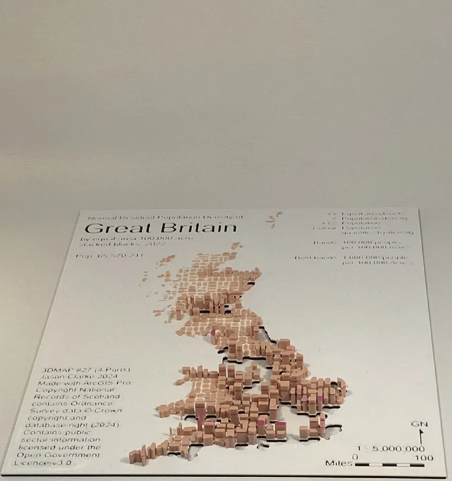 Great Britain 2022: Normal Resident Population Density Map by Jason ...