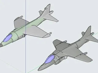 how to draw a harrier jump jet