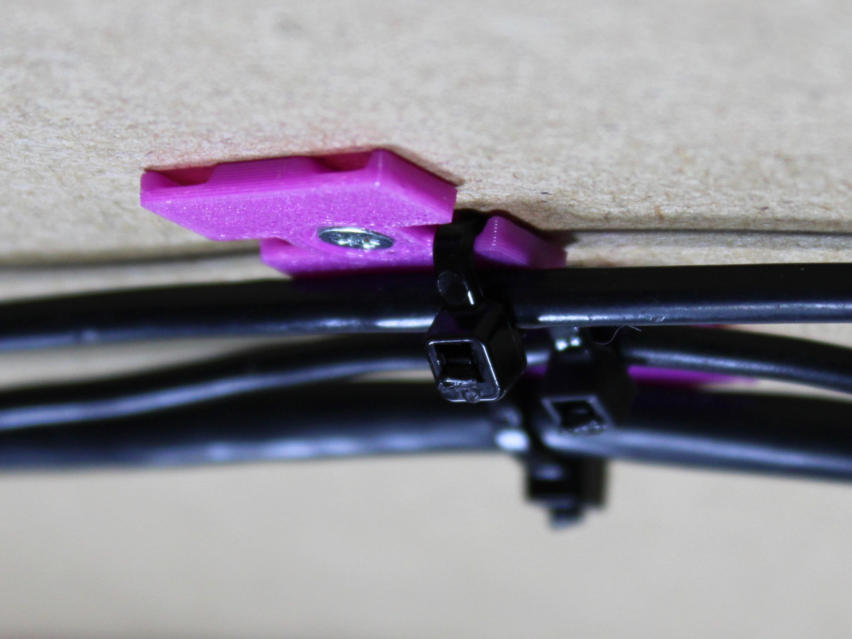 Frugal Cable Management Bracket | Under Desk Zip Tie Mount by moWerk ...