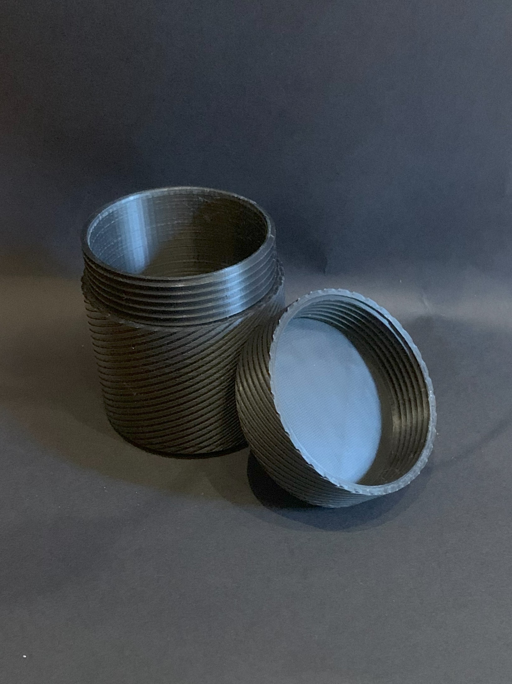 Spiral Textured Container with Screw Cap - Customizable in Fusion 360 ...
