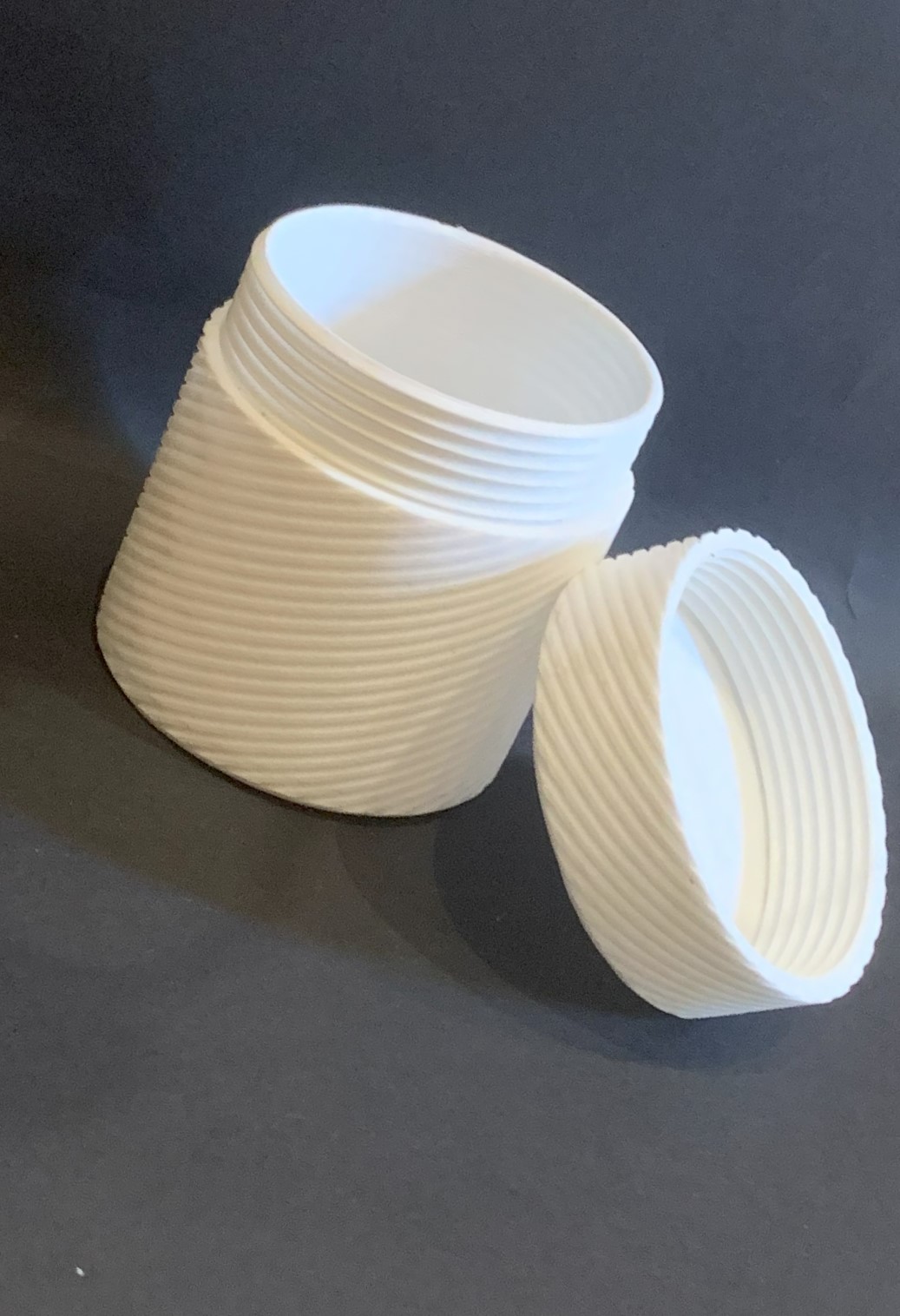 Spiral Textured Container with Screw Cap - Customizable in Fusion 360 ...