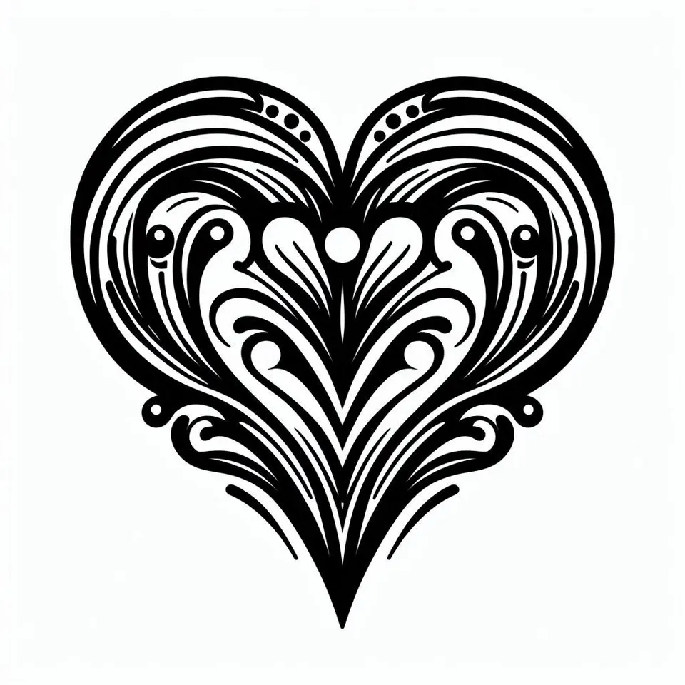 Four hearts 1 (two colours) by Nina Máčová | Download free STL model ...