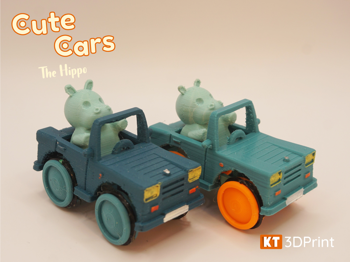 Cute Cars - Hippo by KT3Dprint | Download free STL model | Printables.com