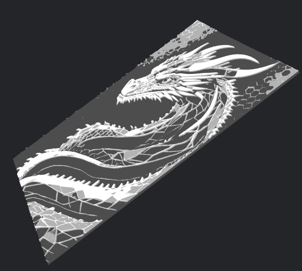 Geometric dragon 3d art by Calik | Download free STL model | Printables.com