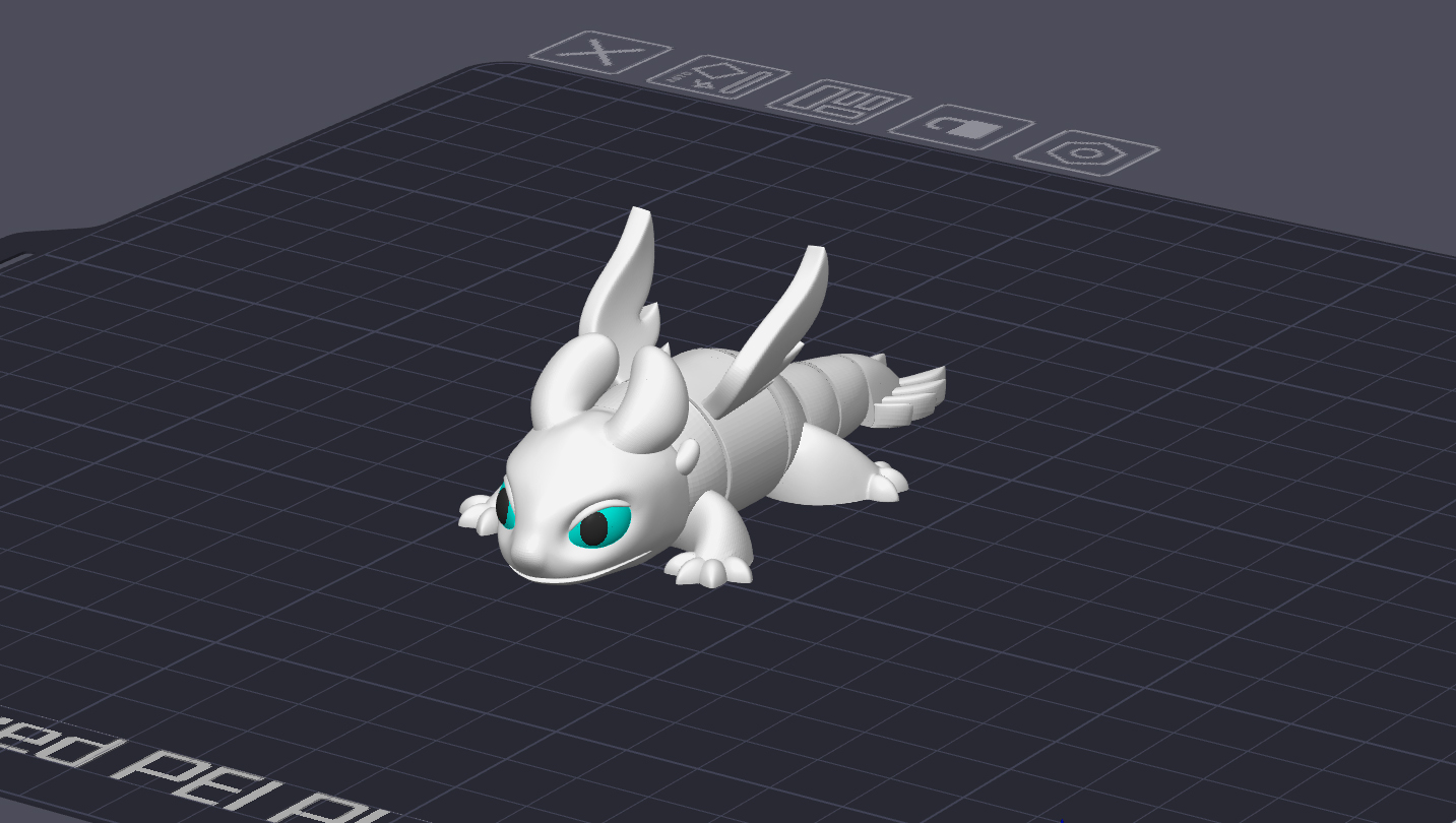 Articulated Dragon Light Fury Cute Flexi by PinkyWings | Download free ...