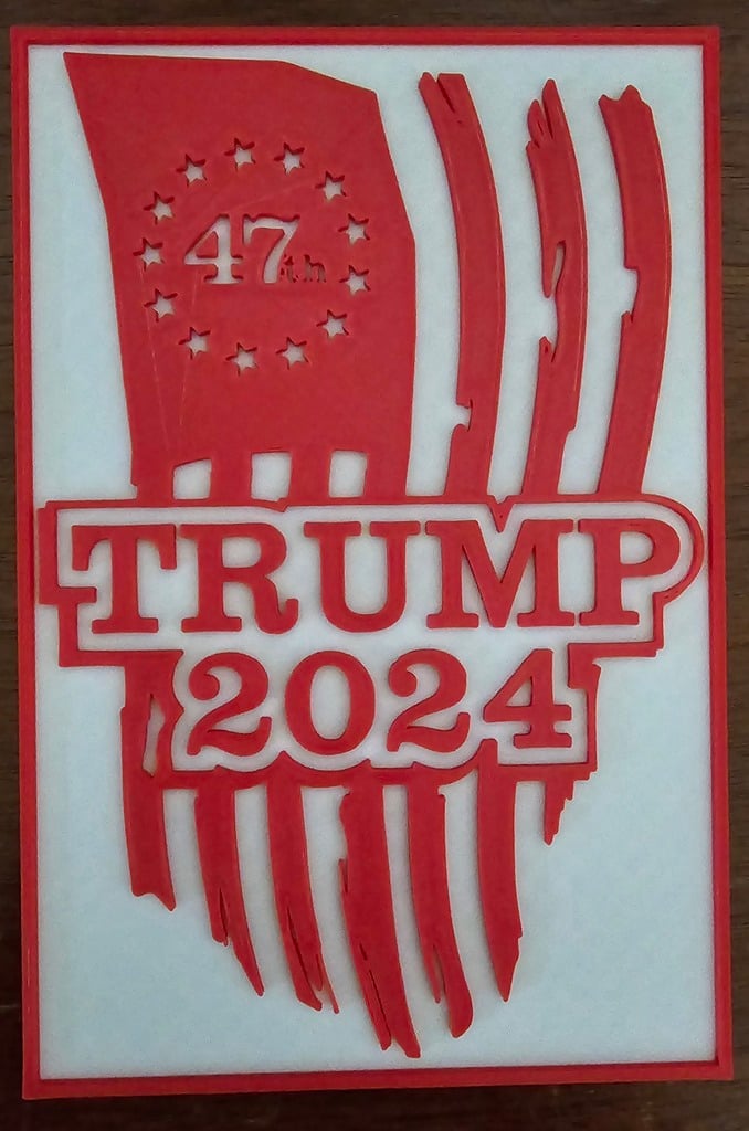 Trump 2024 Vertical Sign by BlaZeD | Download free STL model ...