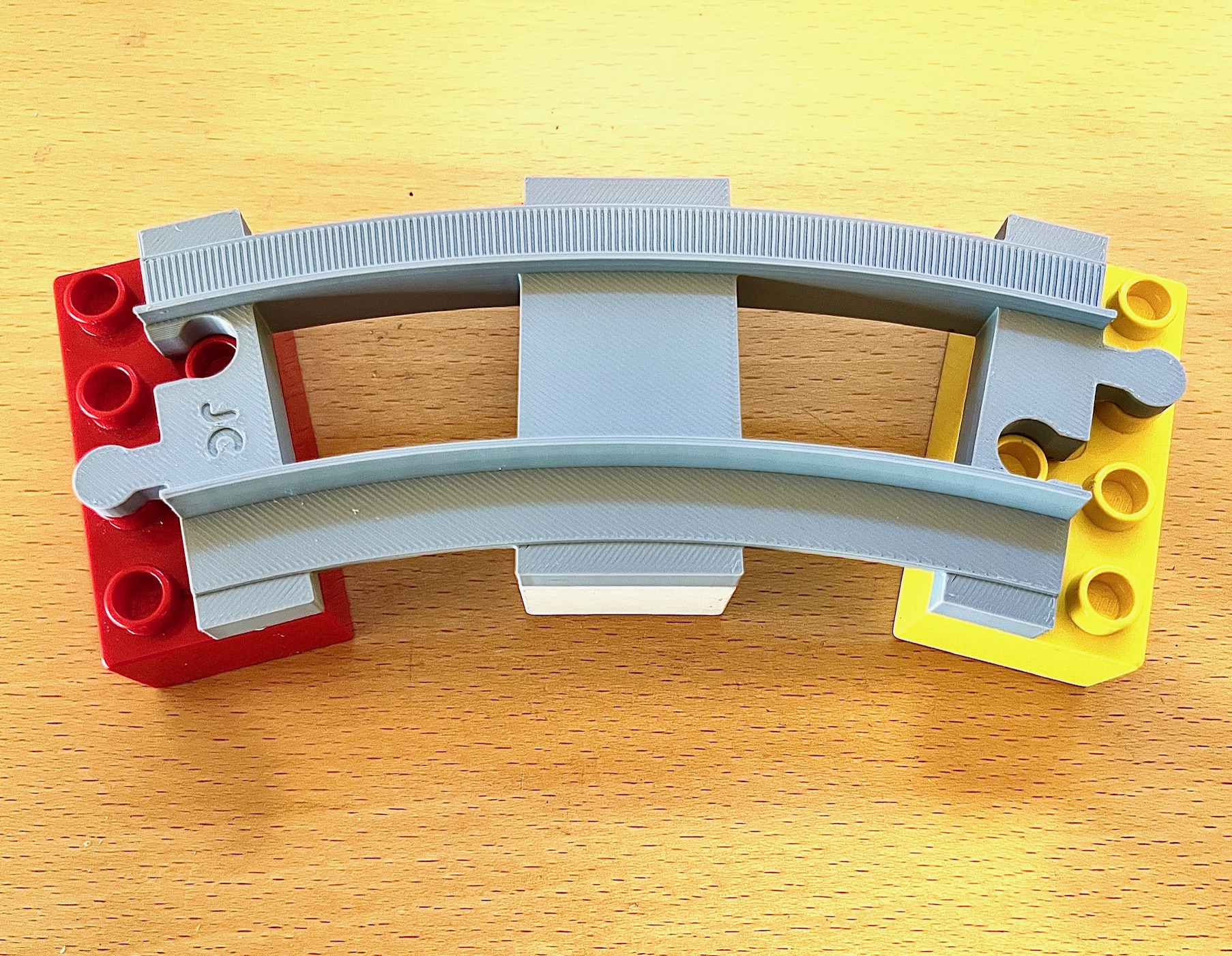 Duplo Train Track - Straight and Curve by JeffC | Download free STL ...