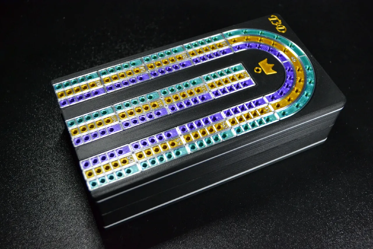 Cribbage Board in Color by t3dworld | Download free STL model ...