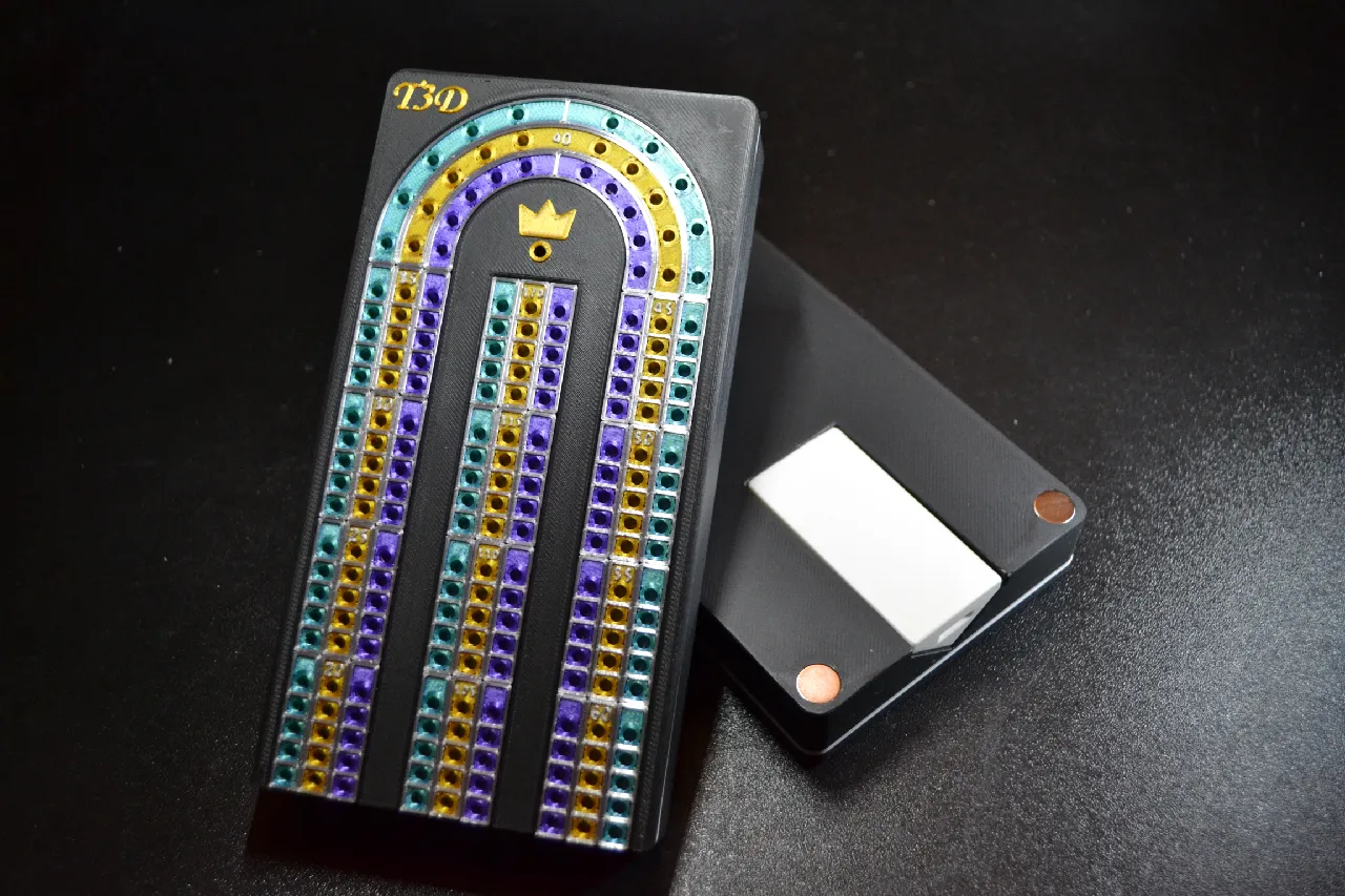 Cribbage Board in Color by t3dworld | Download free STL model ...