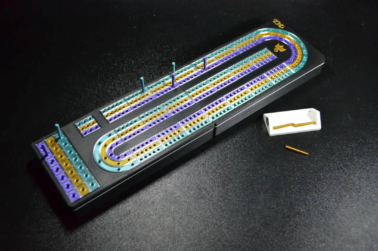 Cribbage Board in Color by t3dworld | Download free STL model ...