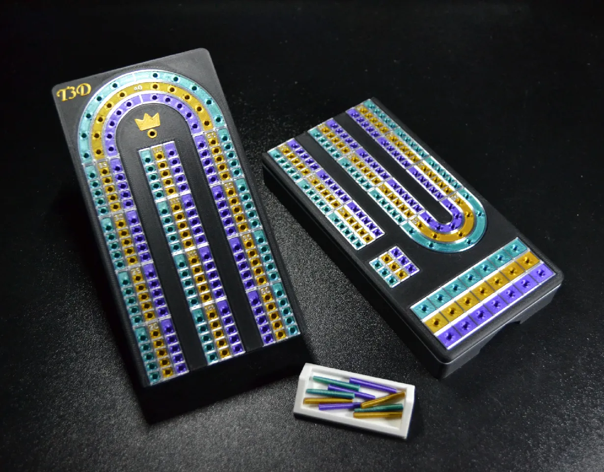 Cribbage Board in Color by t3dworld | Download free STL model ...
