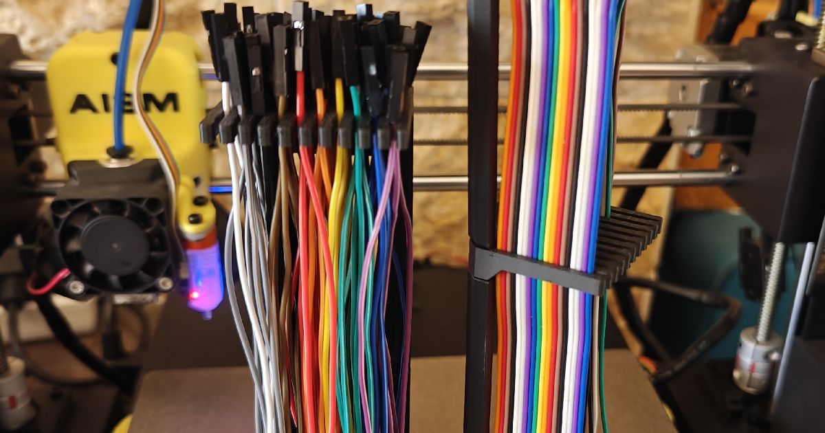 Gridfinity modular vertical jumper cable holder comb and spacer by ...