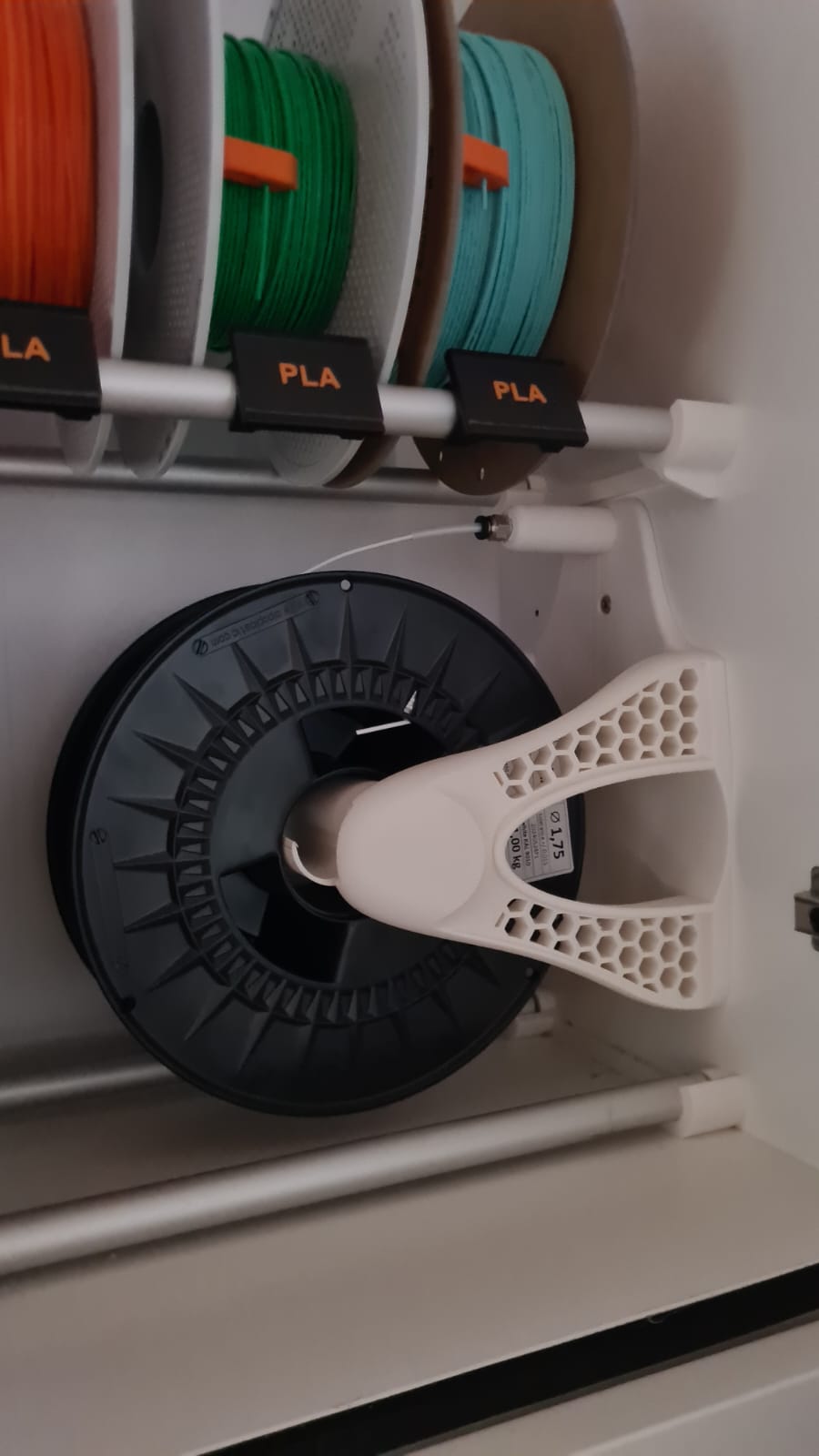 FSH1-z³D Filament Spool Holder, PTFE direct feed from shelf by z³D ...