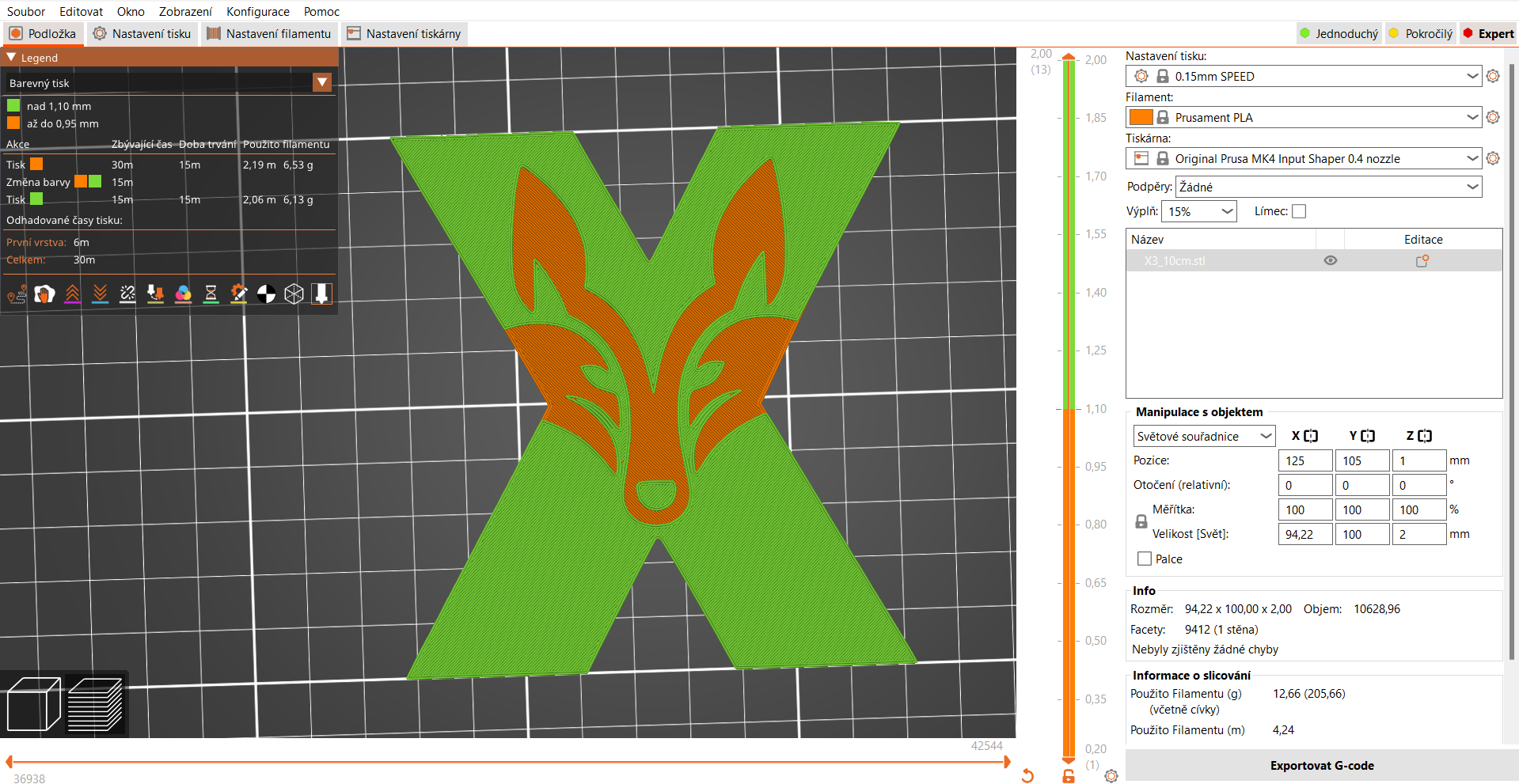 Fox alphabet: Letter X (version 3) by Nina Máčová | Download free STL ...