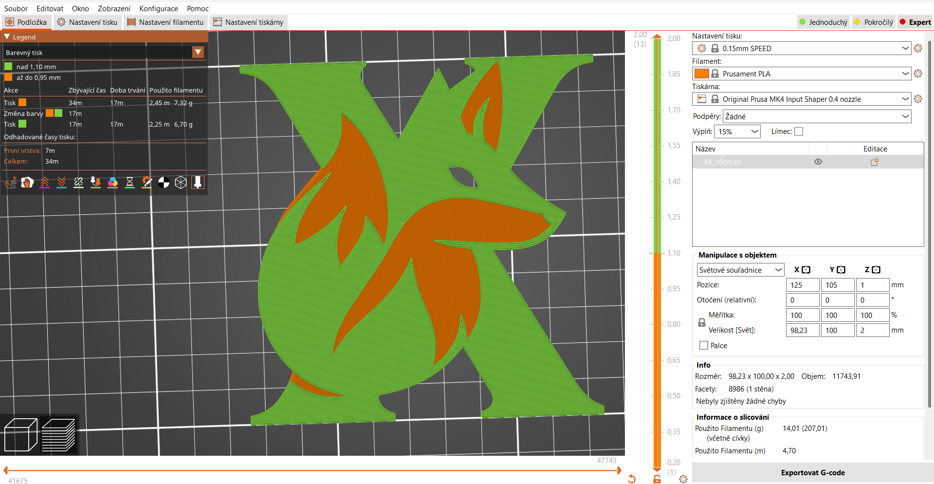 Fox alphabet: Letter X (version 4) by Nina Máčová | Download free STL ...