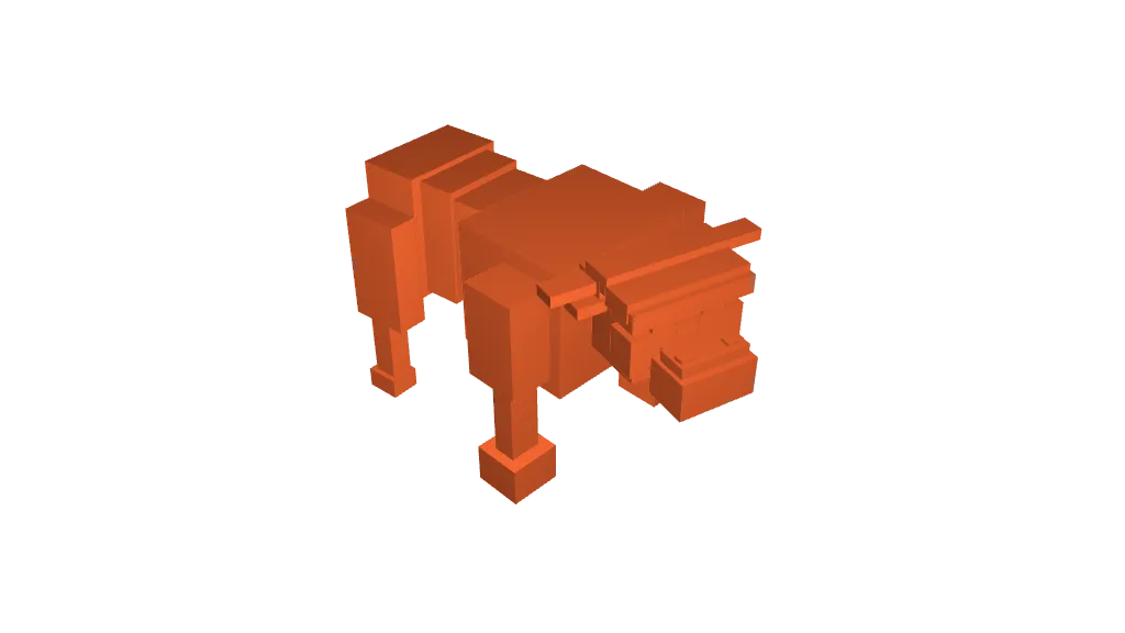 Pixelated Bull by ITI Tech | Download free STL model | Printables.com
