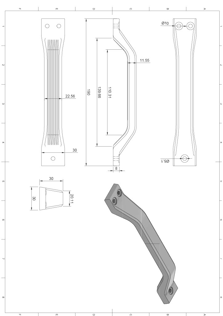 Simple door handle by EdWong | Download free STL model | Printables.com