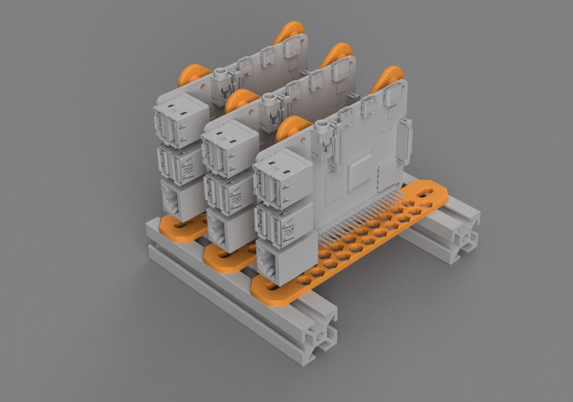 2020 Raspberry Pi 4 vertical Stand alone / Cluster - Supporto Verticale ...