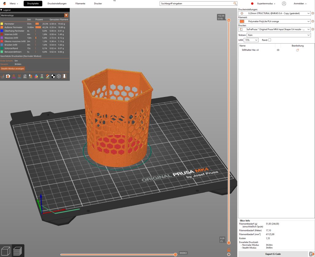 Hex Stiftehalter / PenHolder by SuFra | Download free STL model ...