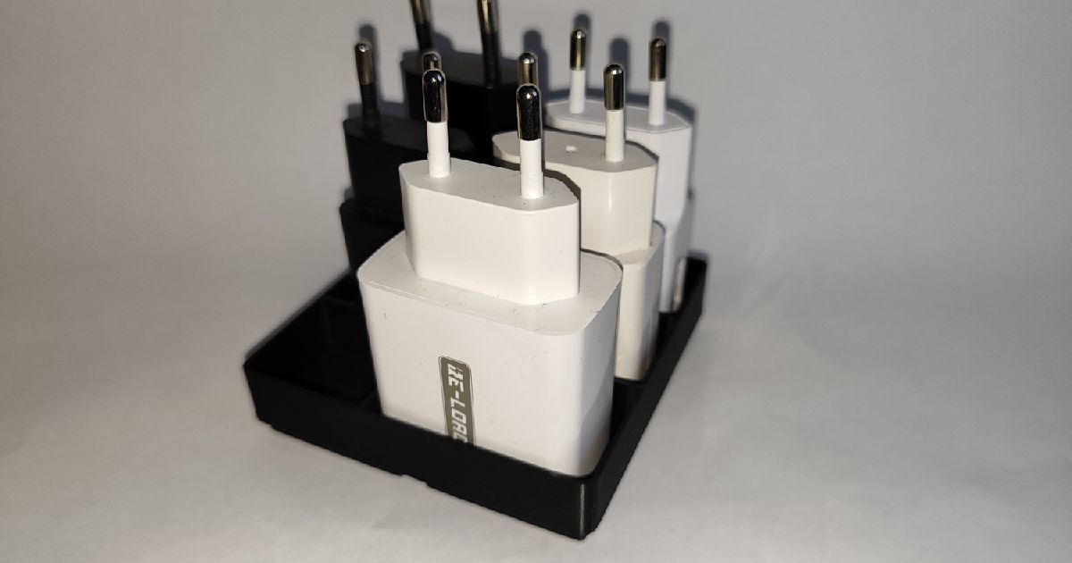 Gridfinity chargers holder by pandzio11 | Download free STL model ...