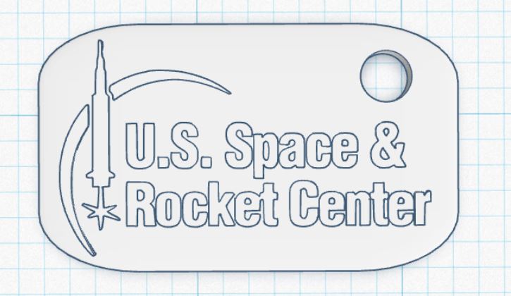 US Space and Rocket Center Logo Tag by Space_Gal | Download free STL ...
