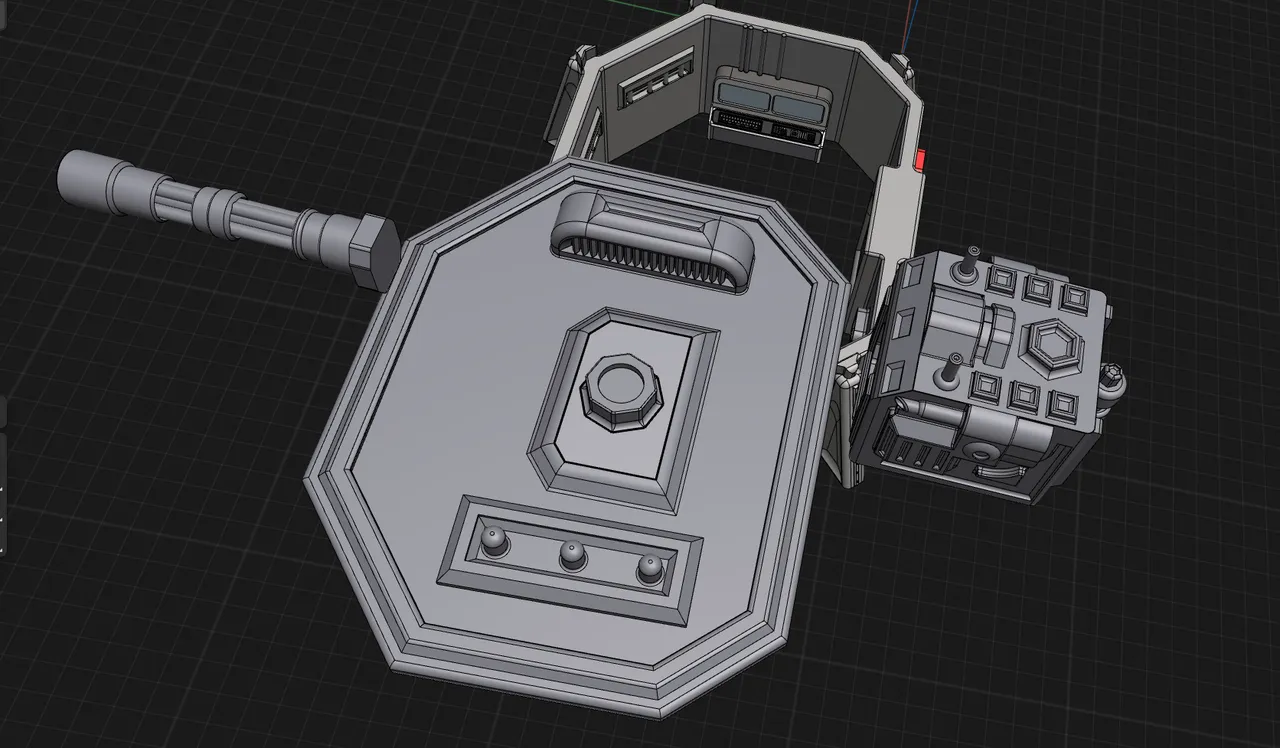 28mm Sci-fi bunker with turret by Spyderbyte88 | Download free STL ...