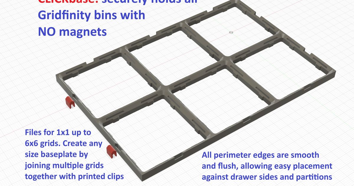 CLICKbase Gridfinity HART & Keter 2 drawer toolbox Remixed by UziDoozi ...