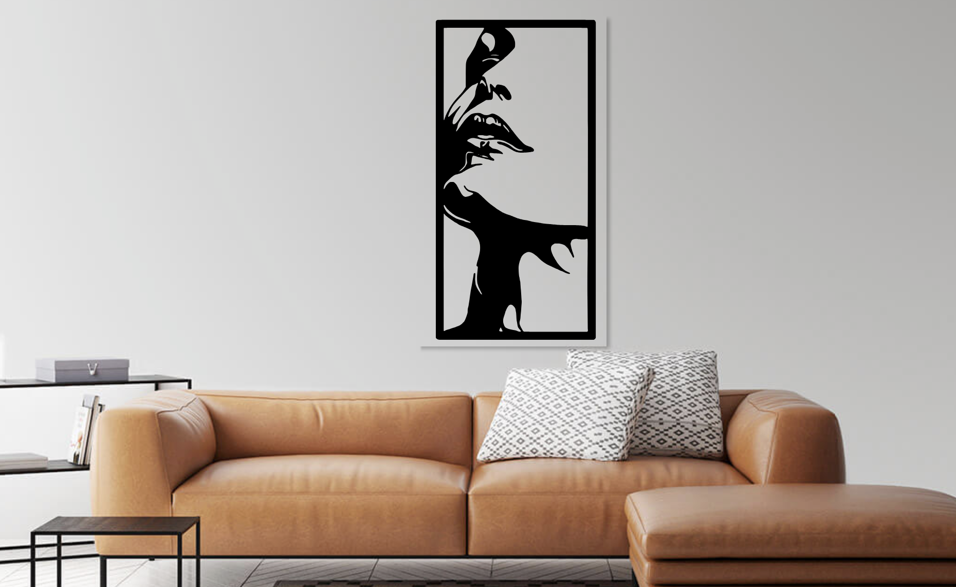 Woman Face 2d wall art home decor by TheWallArtGuy | Download free STL ...