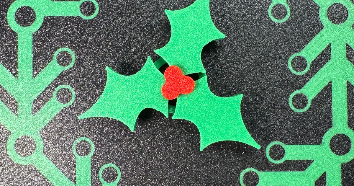 Holly Leaves and Berries by LizzB | Download free STL model ...