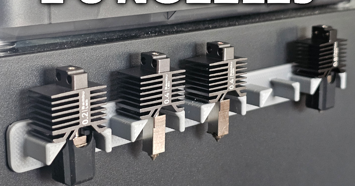 Bambu Nozzle holder p1s, p1p, x1c by Magmabow | Download free STL model ...