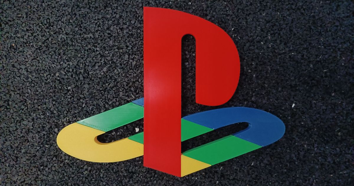 Playstation 1 Logo Multicolor by Lukáš Purnoch | Download free STL ...