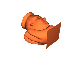 Head on Hand Sculpture by Designer | Download free STL model ...