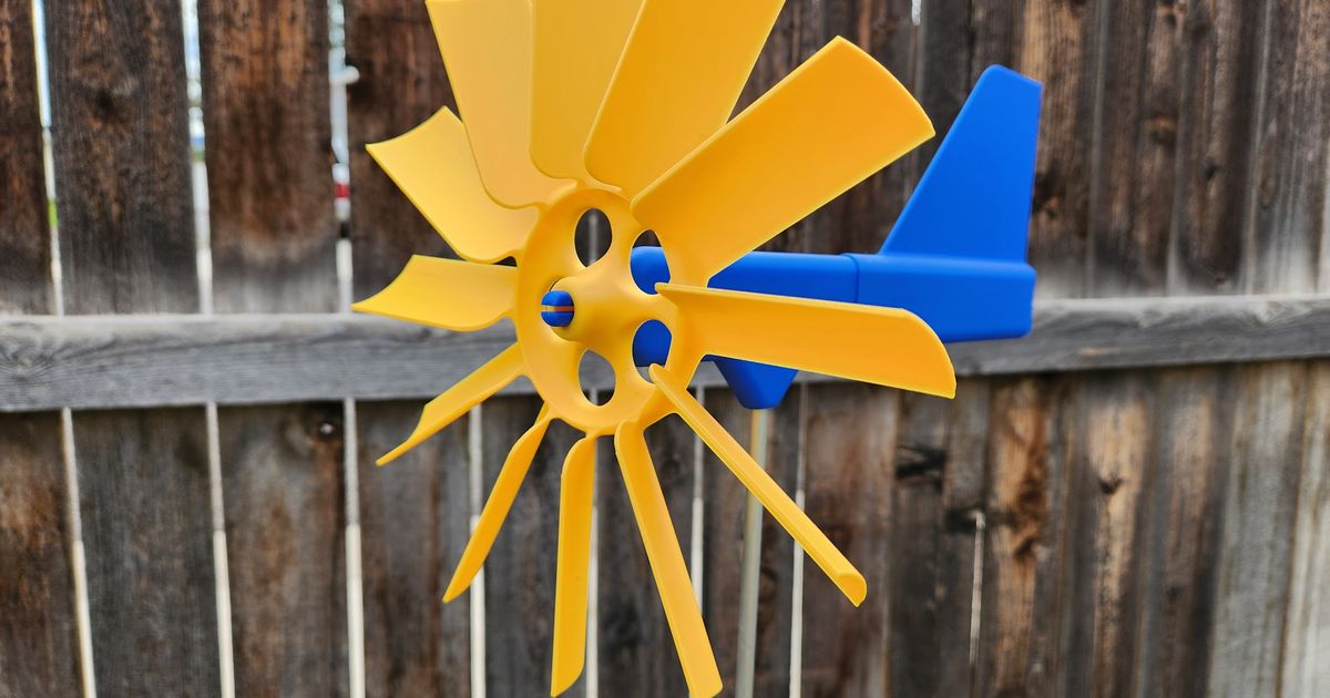 Easy to Print Windmill Wind Spinner by Carl Belcher | Download free STL ...