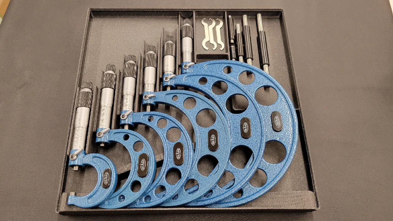 Shars 0-6in Micrometer Set Gridfinity by Clough42 | Download free STL ...