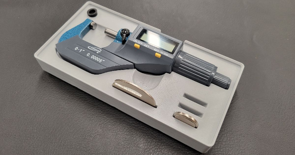 iGaging 1in 25mm Digital Micrometer Gridfinity by Clough42 | Download ...