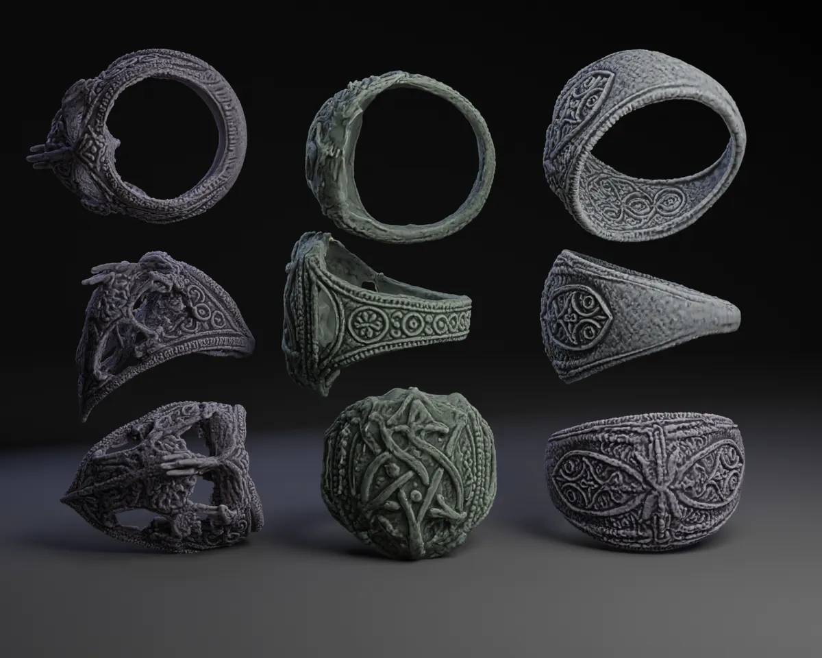 Gothic Rings : Secret Society Rings Set. by Peter Farell | Download ...