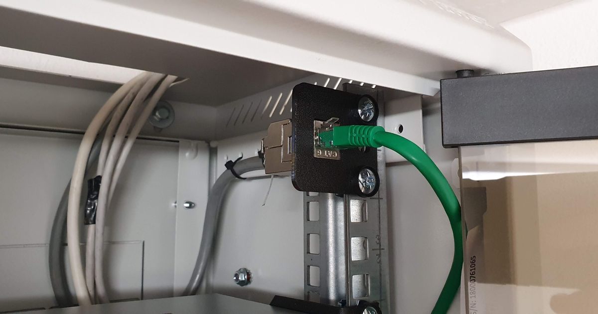 Single Keystone Rack Mount Bracket (for RJ45 couplers or similar) by ...