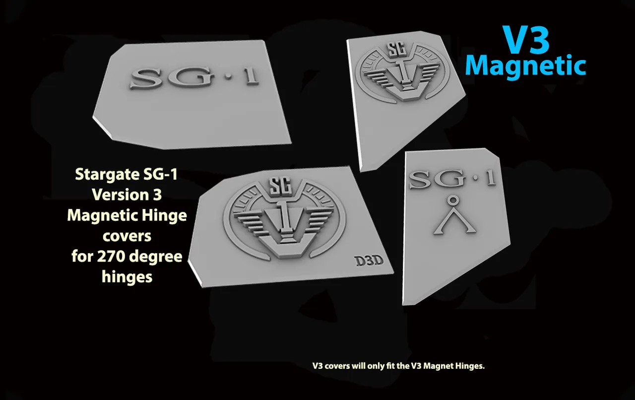V3 Stargate SG-1 Magnetic cover plate set for V3 270 degree hinge by ...