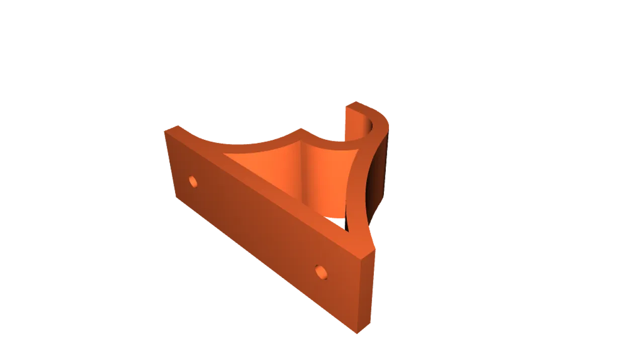 Simple curtain rod hanger - for small print bed by SilentCarrier ...