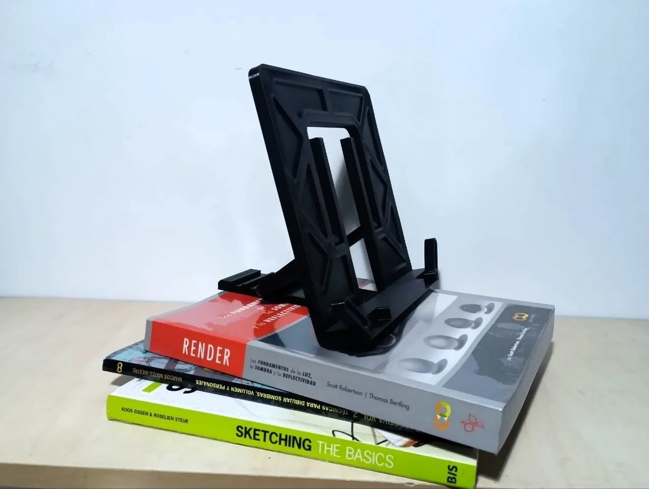 Sturdy Print-in-Place book stand with page holders V2 by davidlagog ...